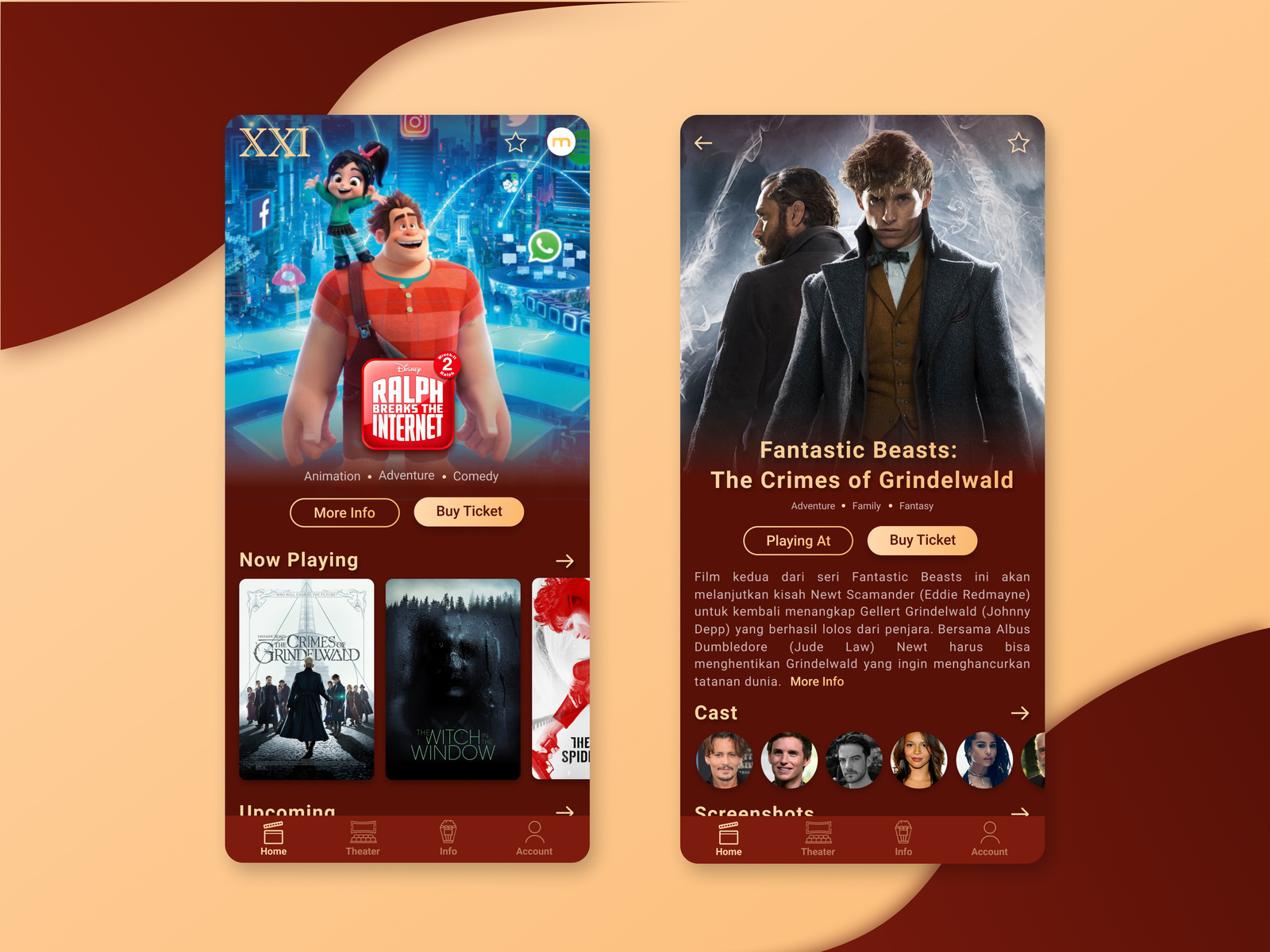 Cinema XXI App Redesign by Derrick Lionardy on Dribbble