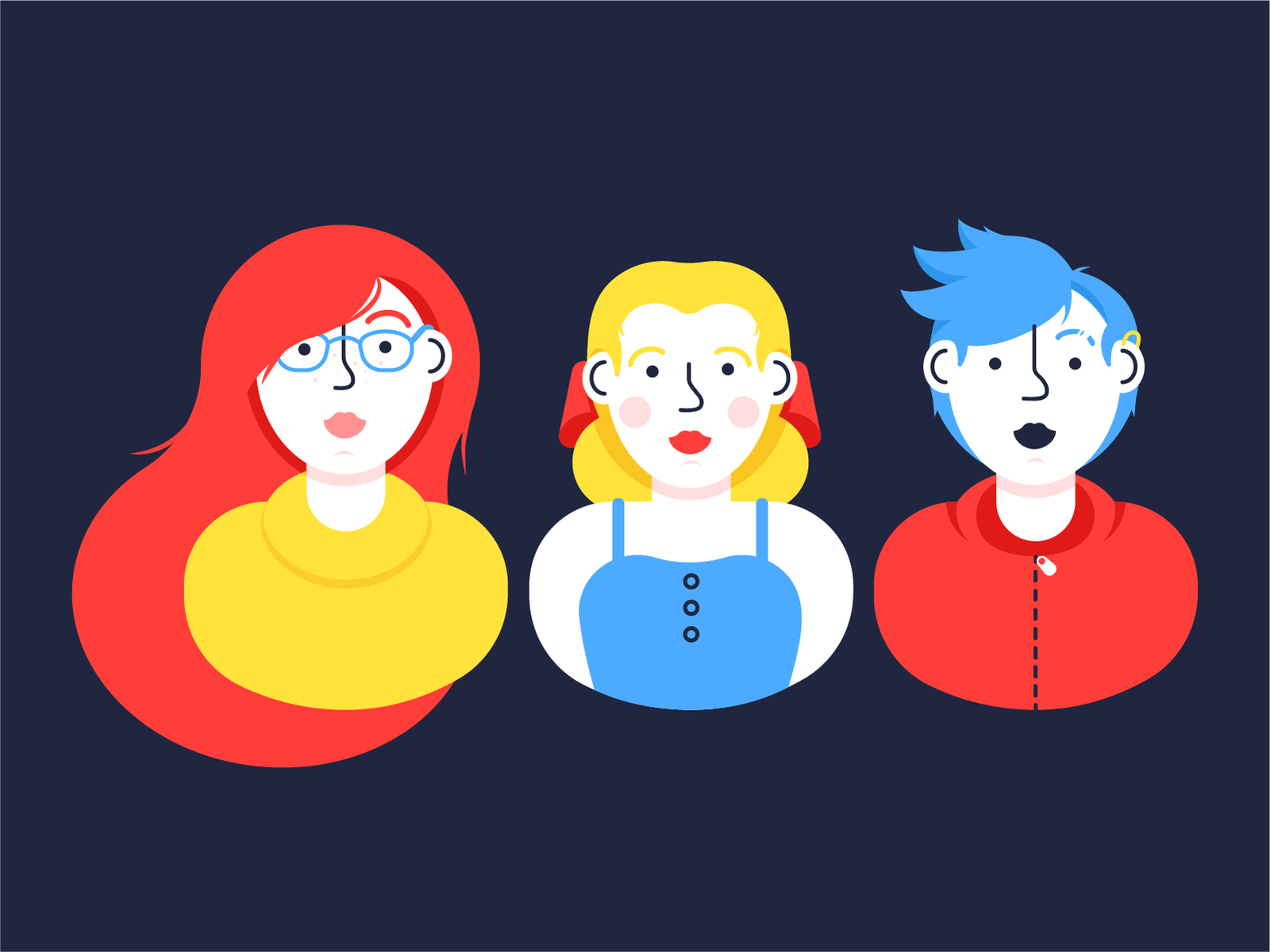 Girls Girls Girls by Courtney Askew on Dribbble