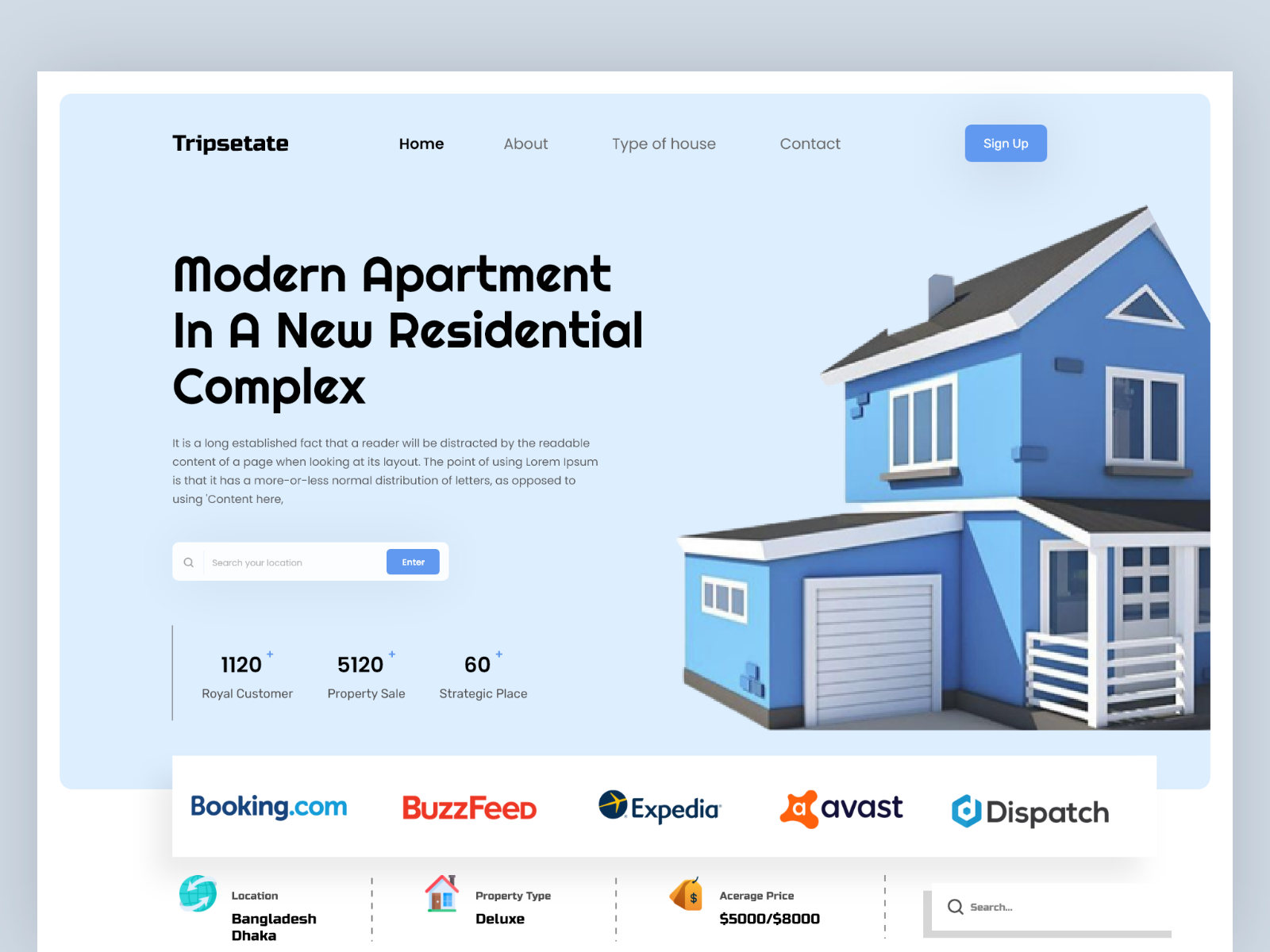 Real State Landing Page by Mohammad Mominul Islam on Dribbble
