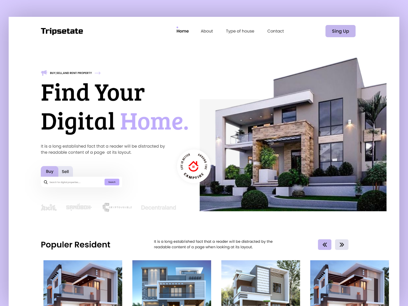 Real State Landing Page by Mohammad Mominul Islam on Dribbble
