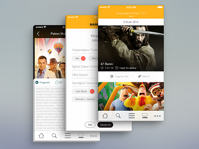 Cinema App Design by Orcun KILIC on Dribbble