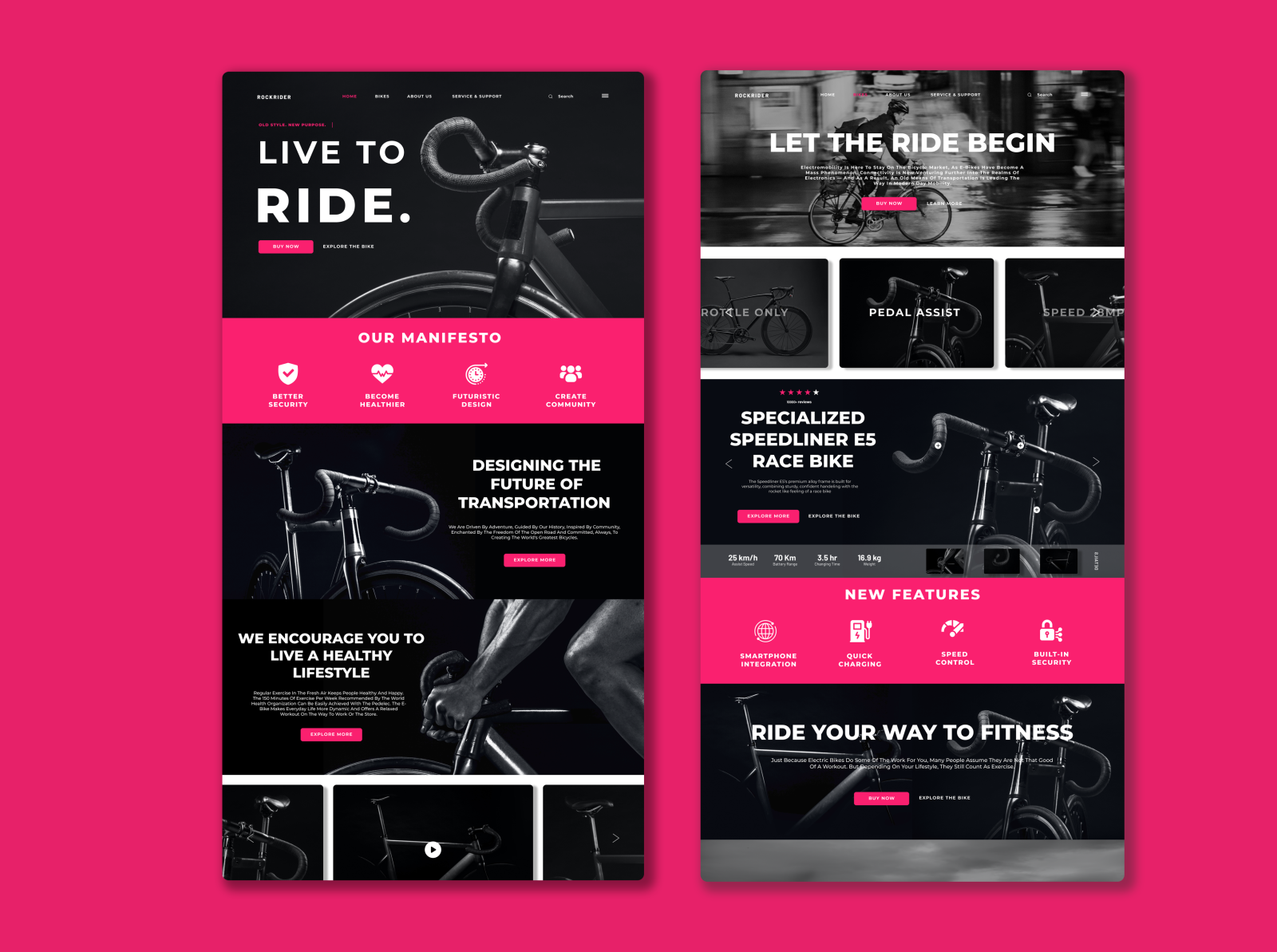 E-Bicycle website interface by Chinmay Ranade on Dribbble