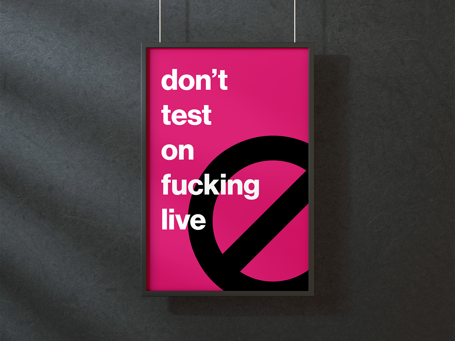 Don't Test On Live by Gergely Márton on Dribbble