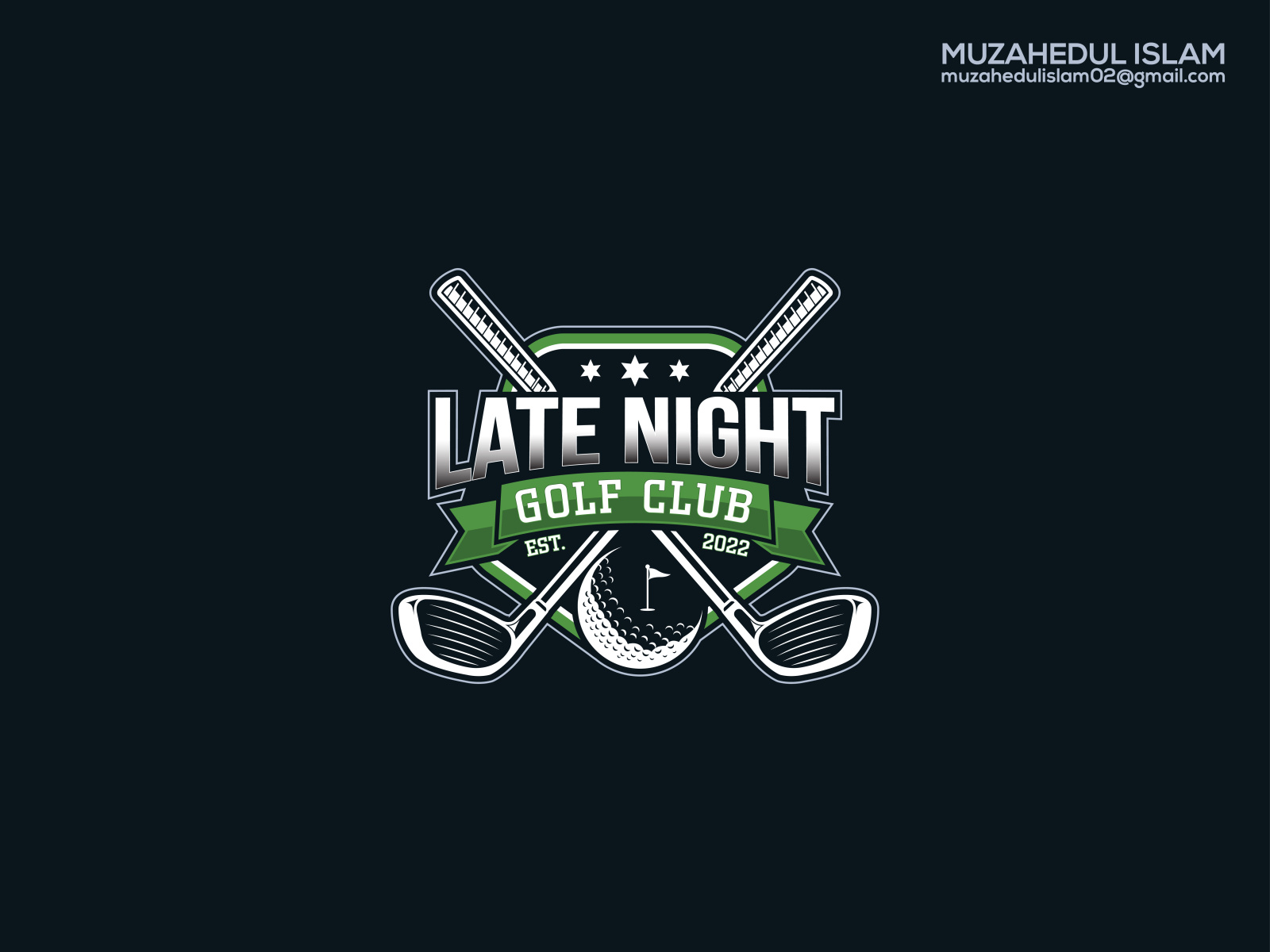 LATE NIGHT GOLF CLUB LOGO by Muzahedul Islam | Logo Designer on Dribbble