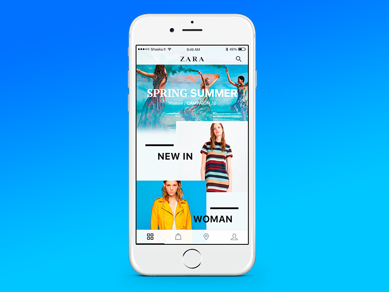 Screen of my Zara UI KIT by Maxence Henric on Dribbble