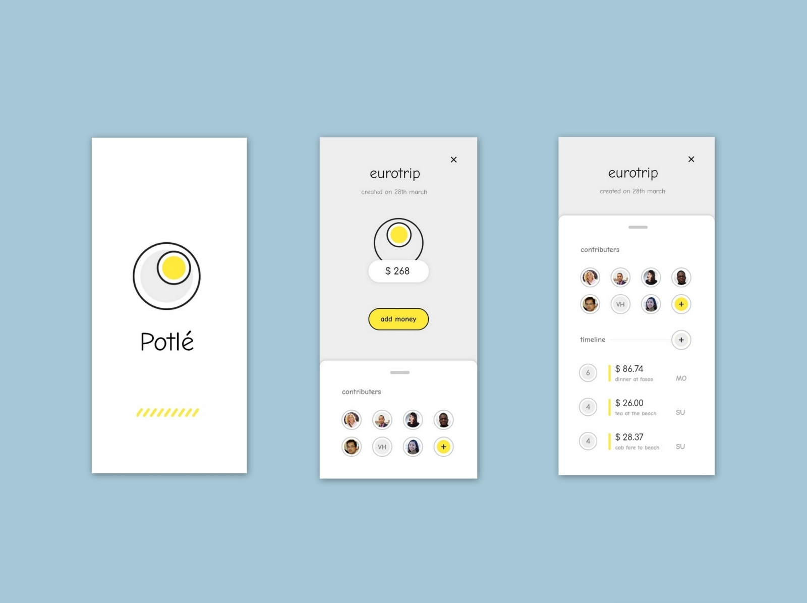 Potlé - Expenses Splitter App by Kingshuk Saha on Dribbble
