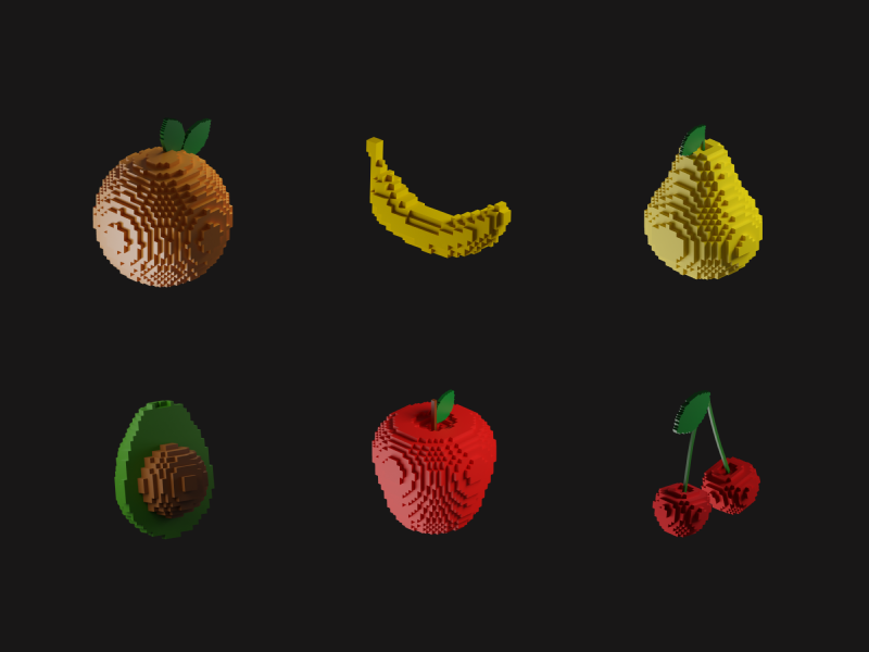 pixel fruit by Amirabbas Jalali on Dribbble