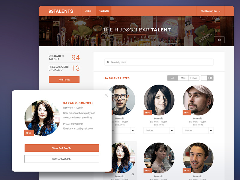 Talent social networking service concept by Daniel Racca on Dribbble Talent social networking service concept by Daniel Racca on Dribbble