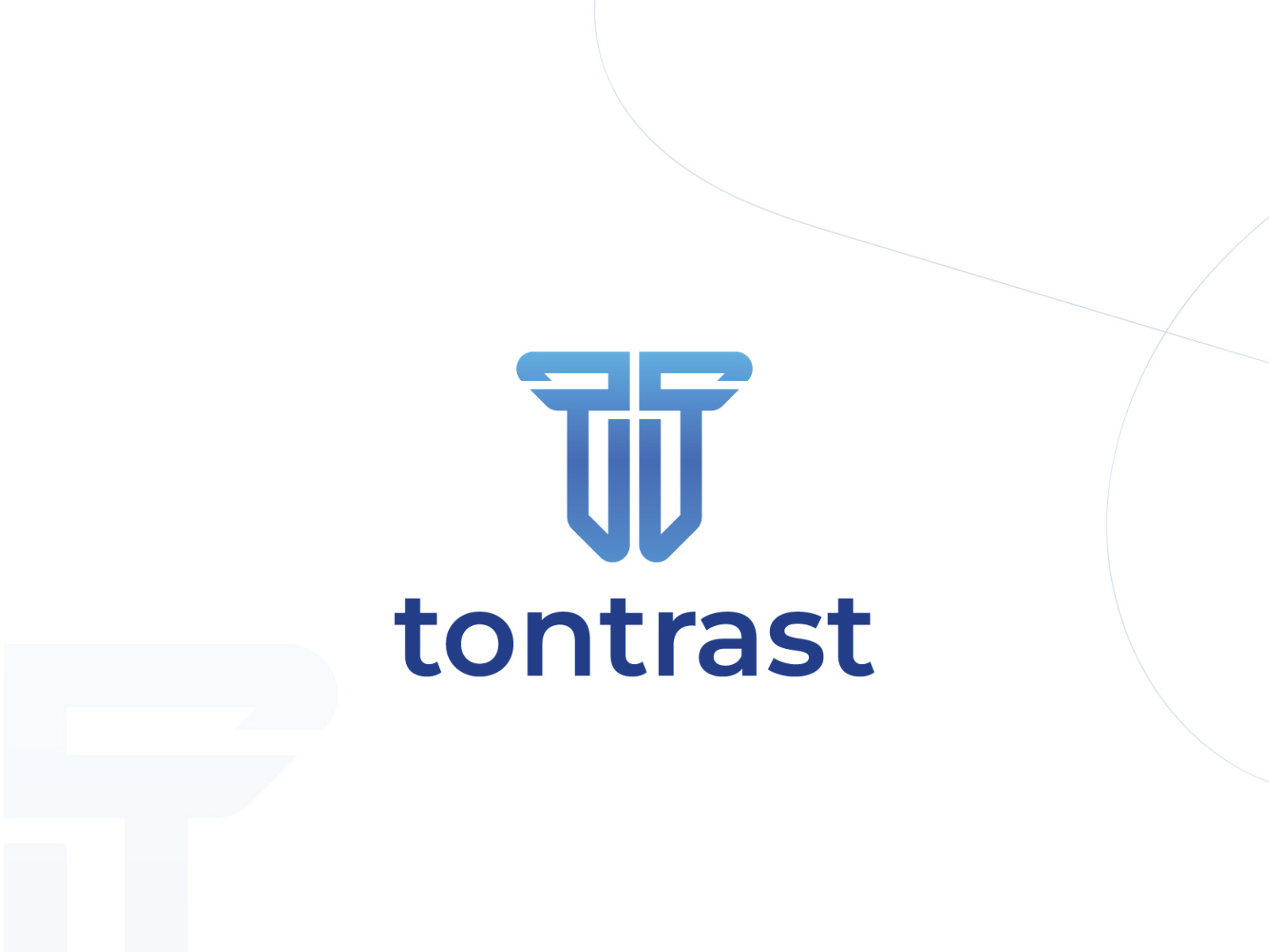 Tontrast logo design - T Lettermark by vecture / logo designer on Dribbble