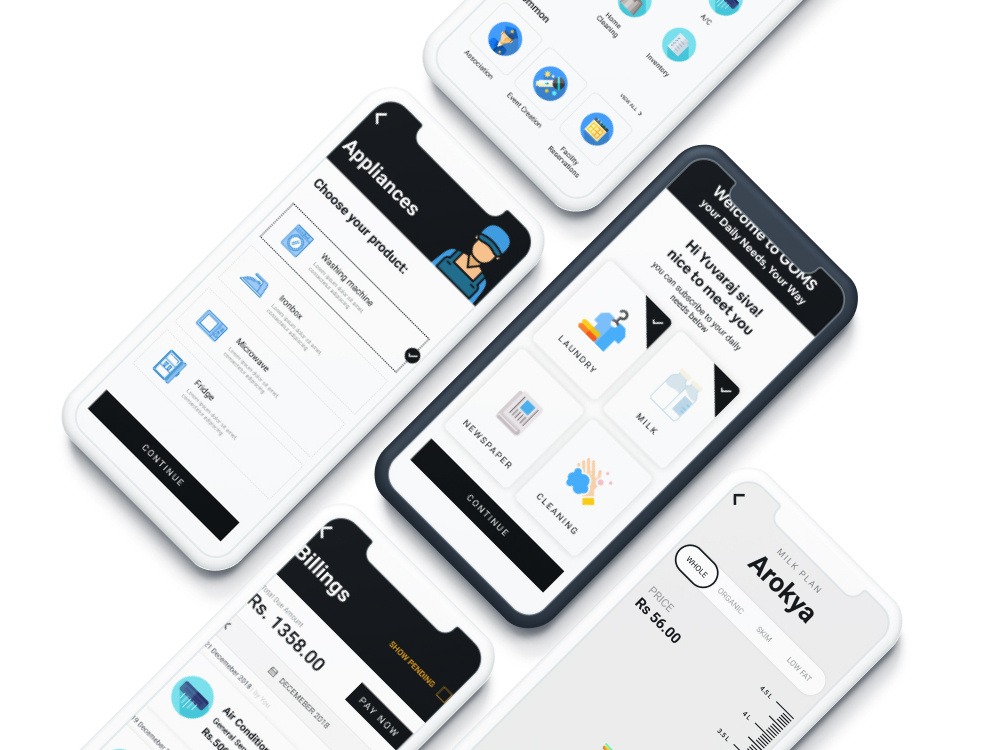Smart community app by Yuvaraj on Dribbble