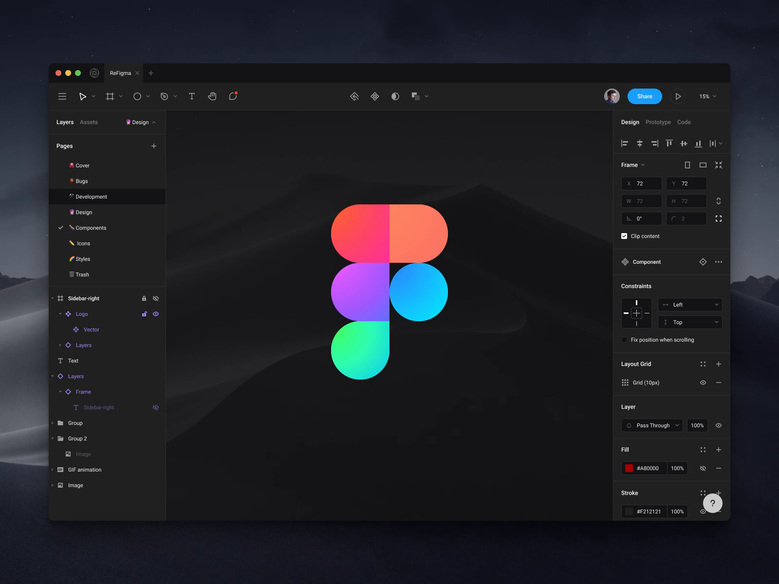 Figma Night Mode by Ian Rakeda on Dribbble
