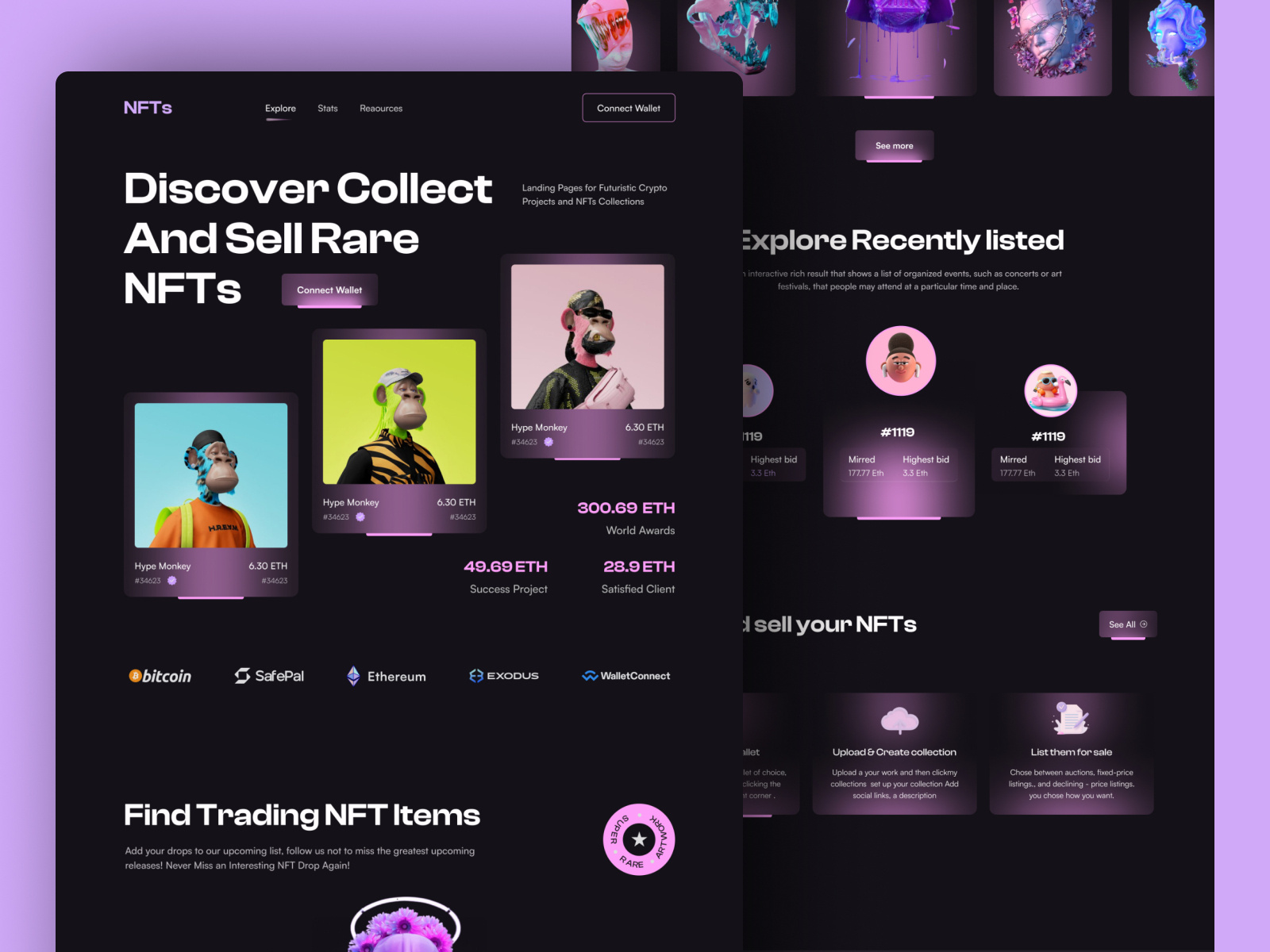 NFT Landing Page by RahMan on Dribbble