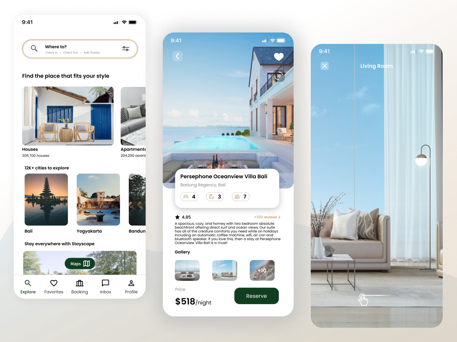 Stayscape - Vacation Rentals App by Edria on Dribbble