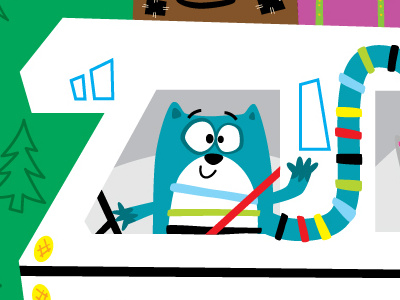 Lemur driving a truck by Jonathan Miller on Dribbble