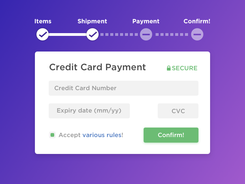 Credit Card Payment by Federico Magnani on Dribbble