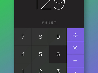 Calculator by Ben Fryc on Dribbble