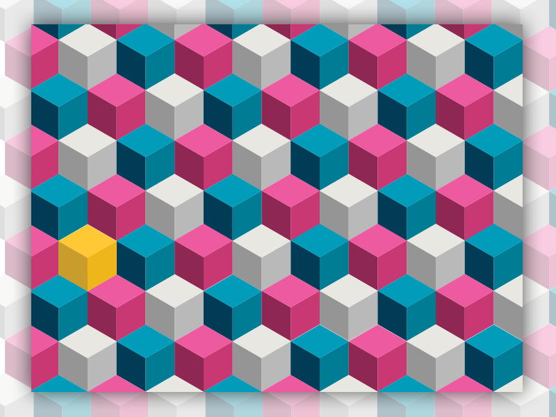 Repeating cube patterns by Jennie Dalgren on Dribbble