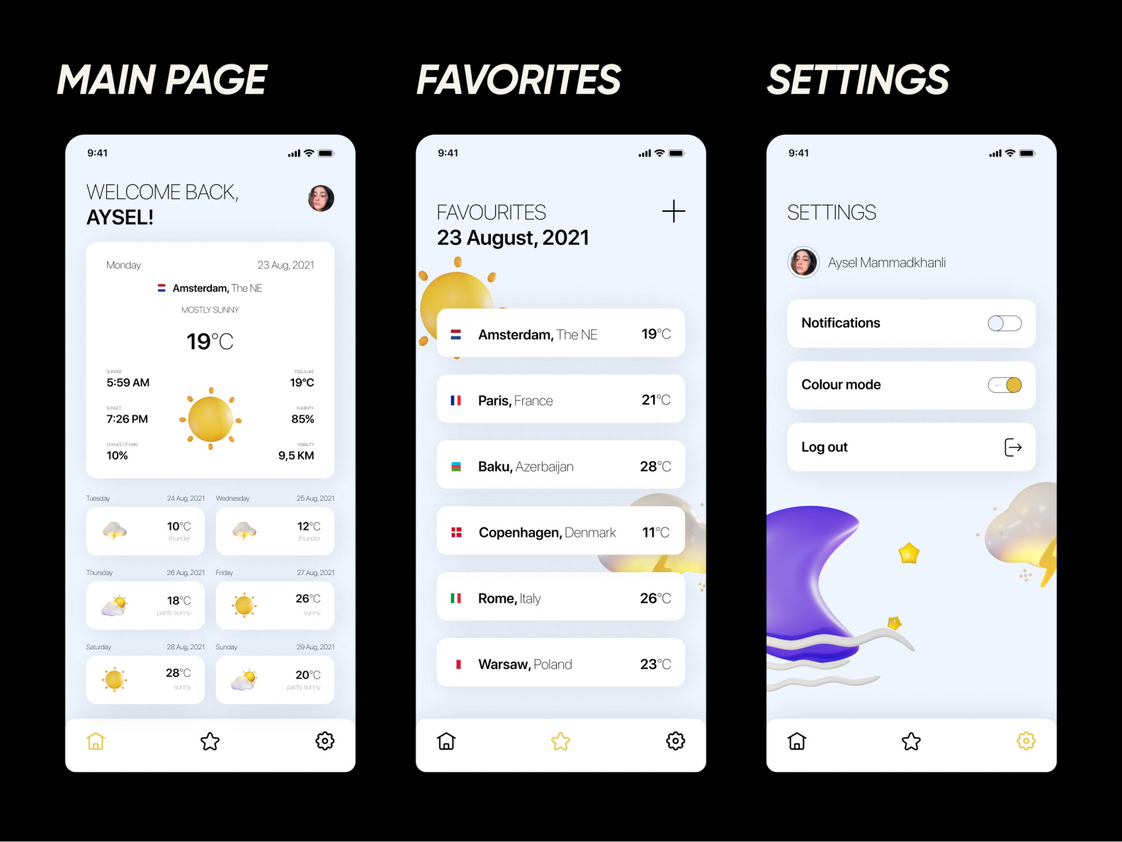 WEATHERBOX\ application ui by Absurd Studio on Dribbble