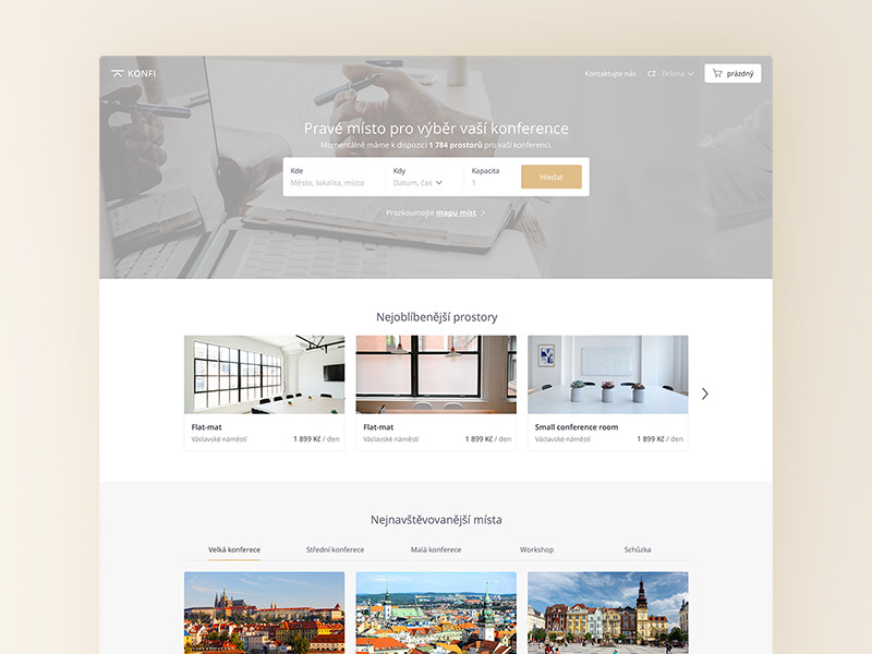 Konfi - easy meeting booking system by Filip Kominik on Dribbble