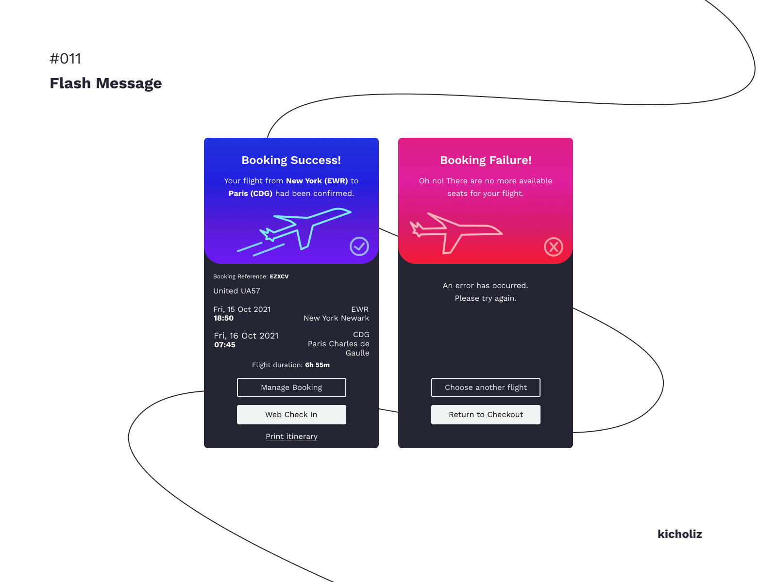 DailyUI #011 - Flash Message by Kimberley Chong on Dribbble