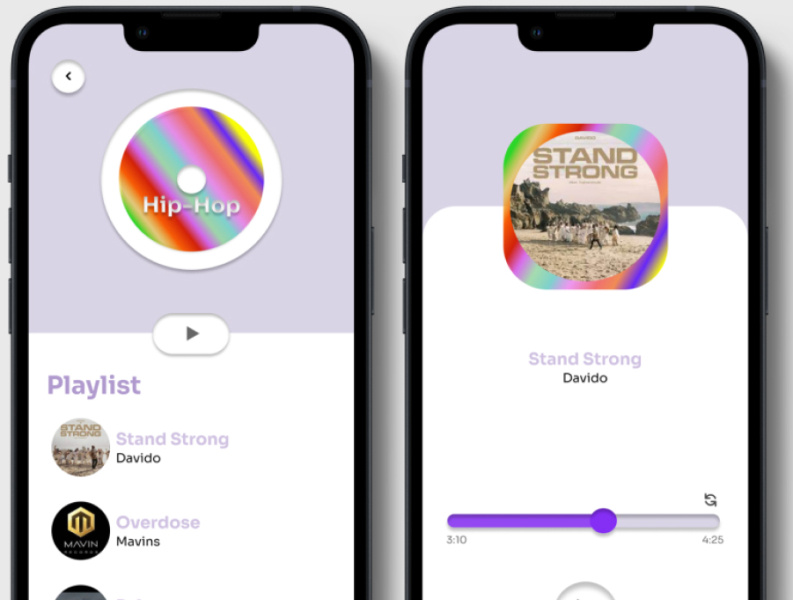 Simple Music Playlist UI by Rachael Omotayo on Dribbble