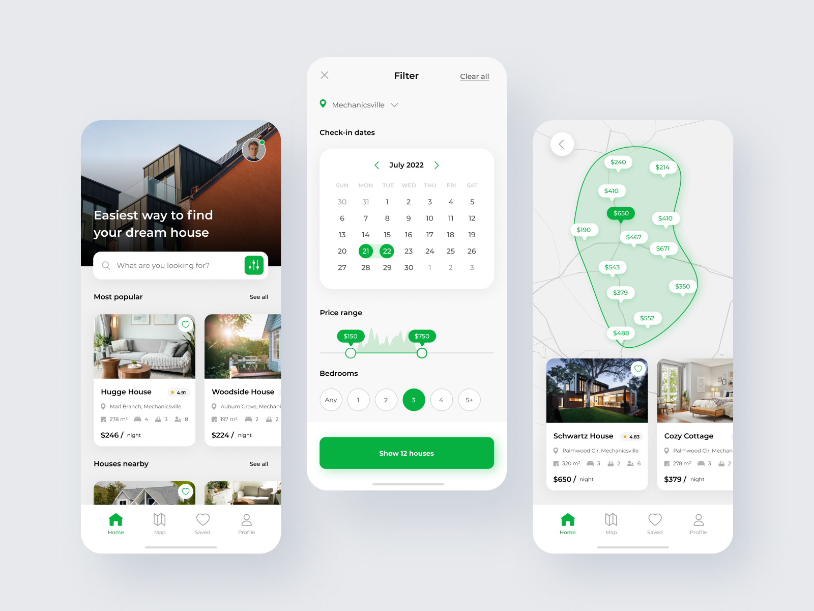 House Rental Application by Elizaveta Savelyeva on Dribbble