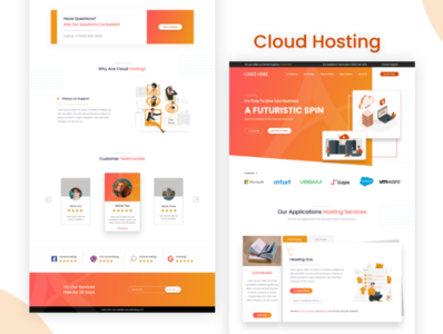 Hosting Website Template Design by abir khan on Dribbble