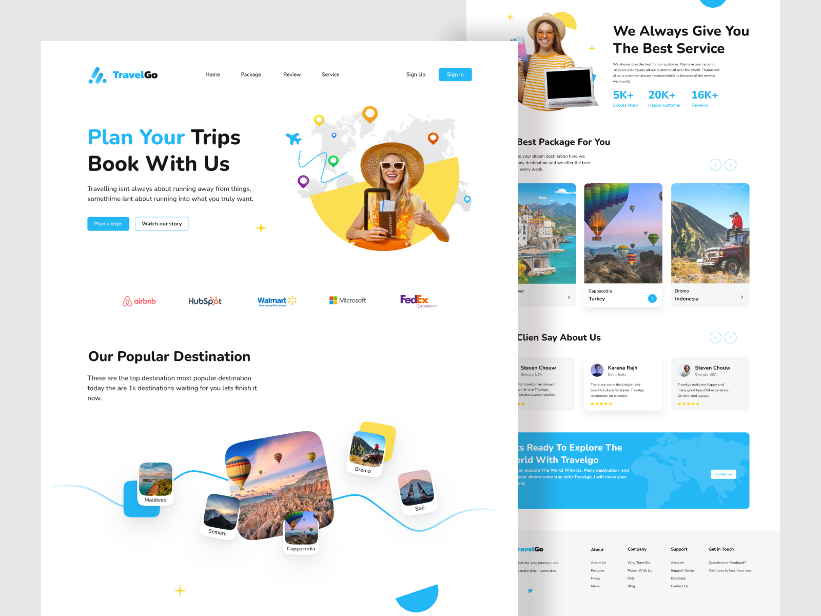 TravelGo Website Design Concept by limin muse on Dribbble