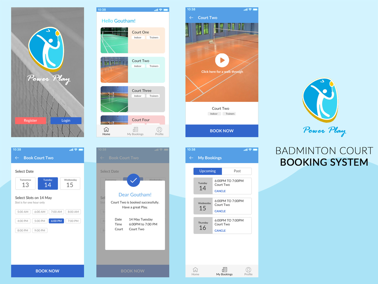 Badminton Booking App by Abhi Annamaneni on Dribbble