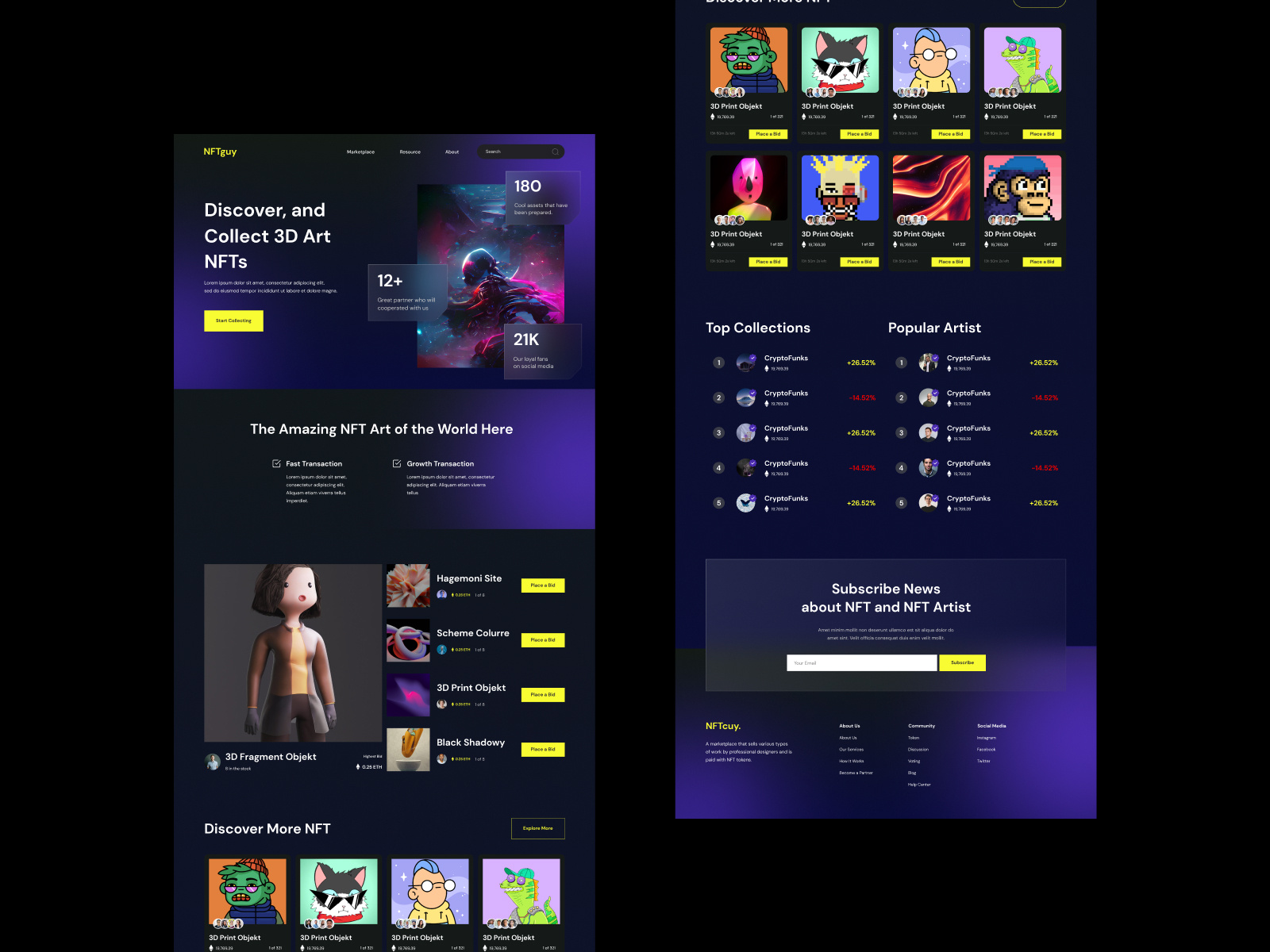 NFT Collecting Website by Houx Design Studio on Dribbble