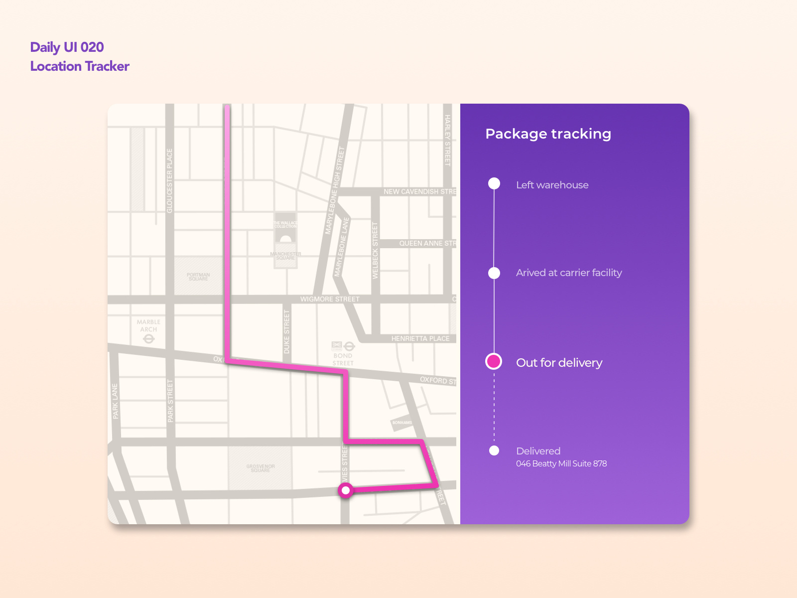 Location Tracker | Daily UI 020 by Vicente Politeo on Dribbble