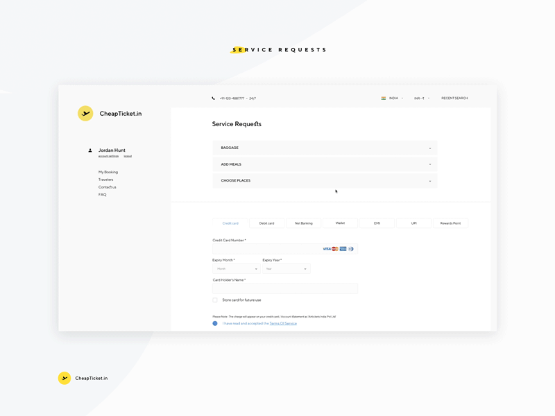 CheapTicket (Service Requests Page) by Ilya Tyulin for A2SEVEN on Dribbble