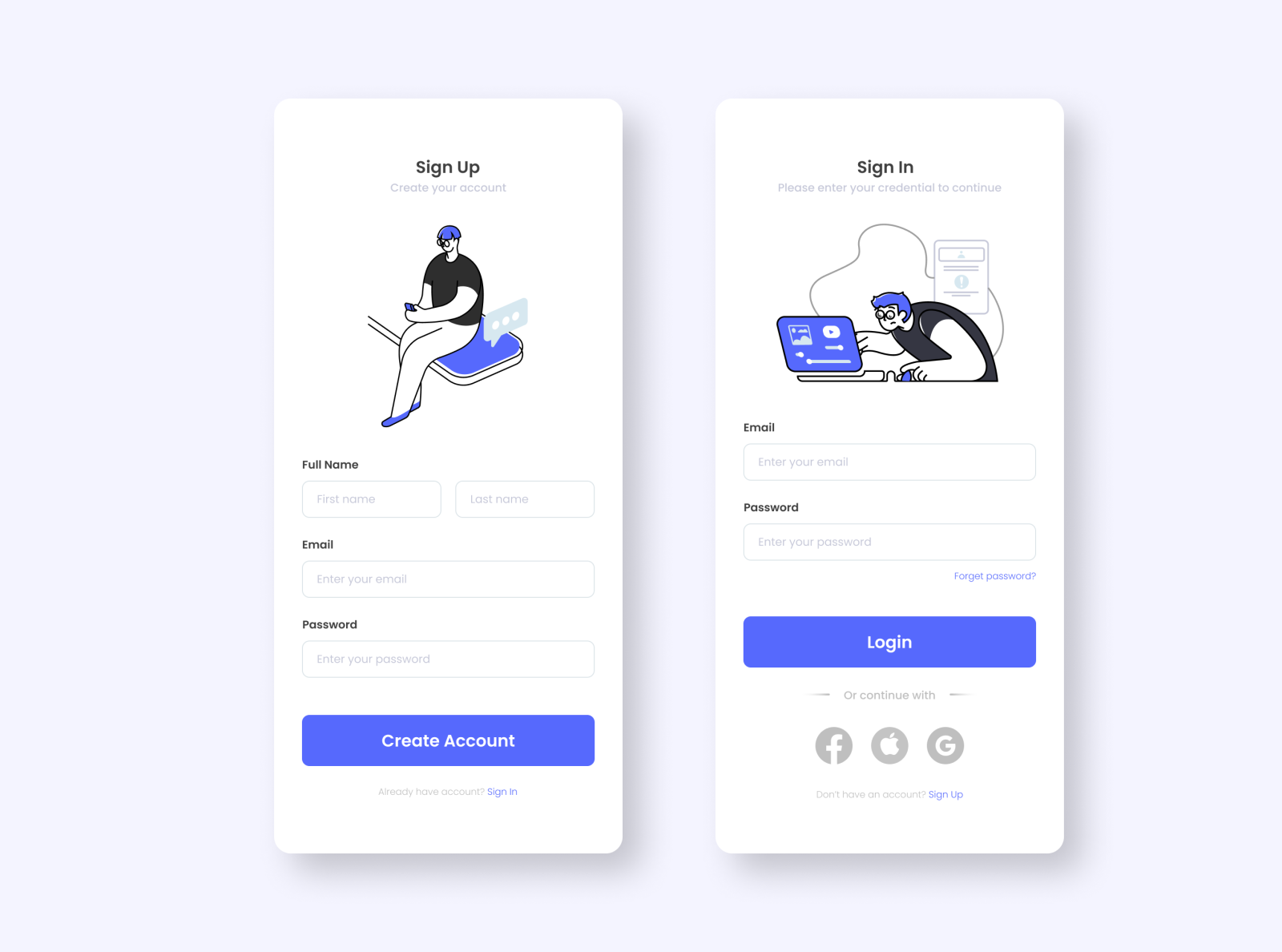 Dribbble - Login Sign Up.png by Muh Fathin Abdillah