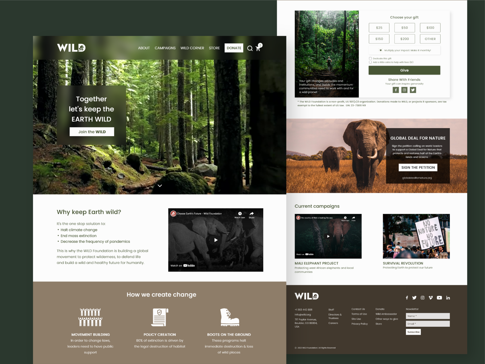 Wild | Website Redesign by Lavanya Maddala on Dribbble