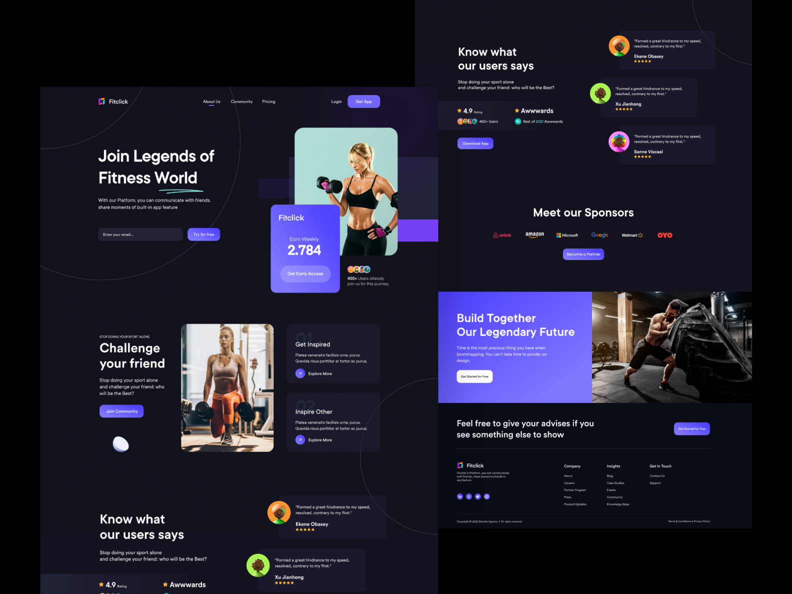 Fitness UI by DStudio® on Dribbble
