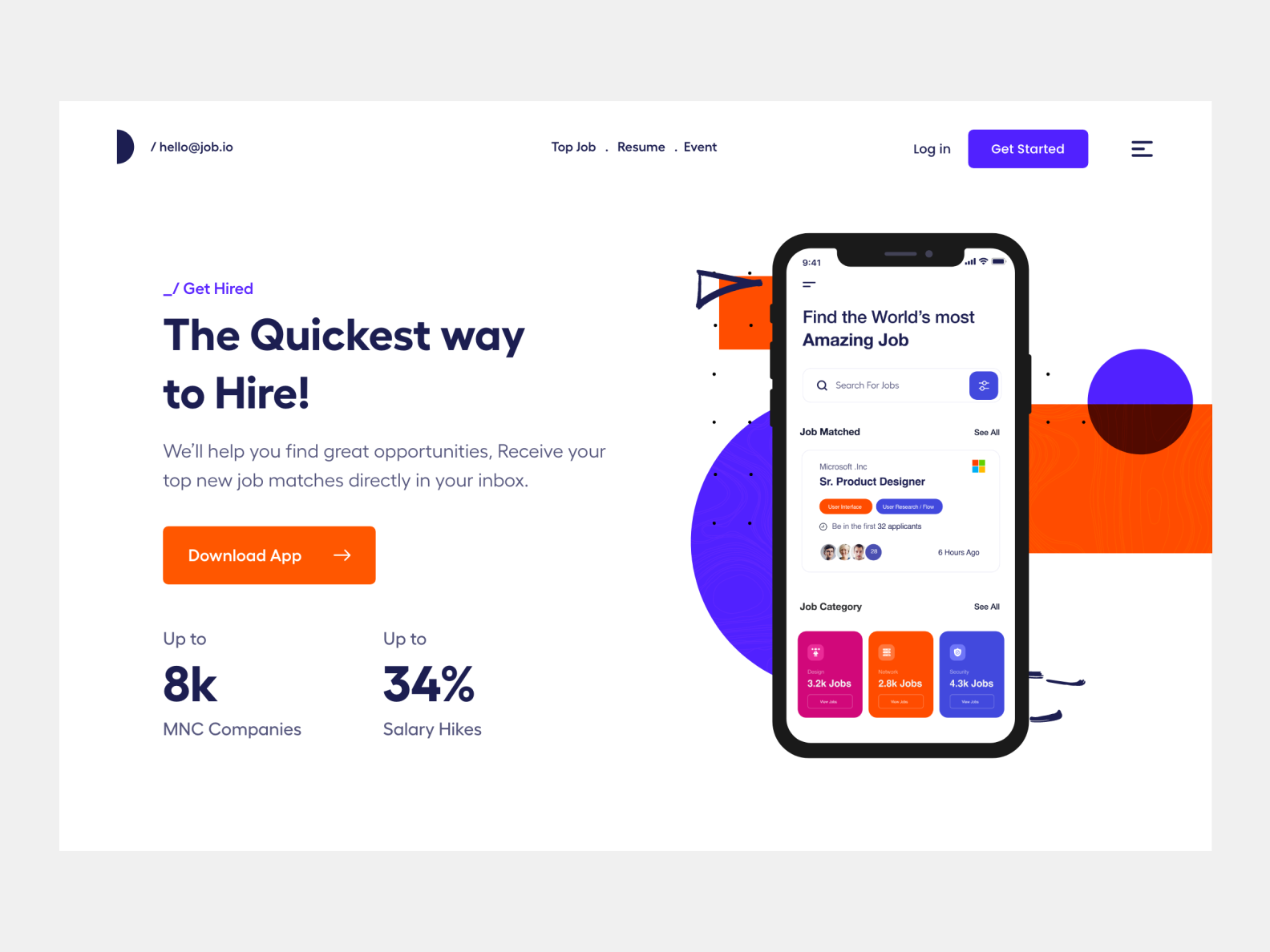Landing UI by DStudio® on Dribbble