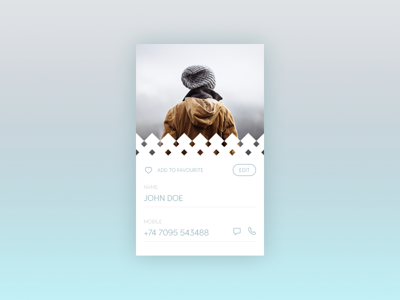 Contact Profile by Justyna Kusa on Dribbble
