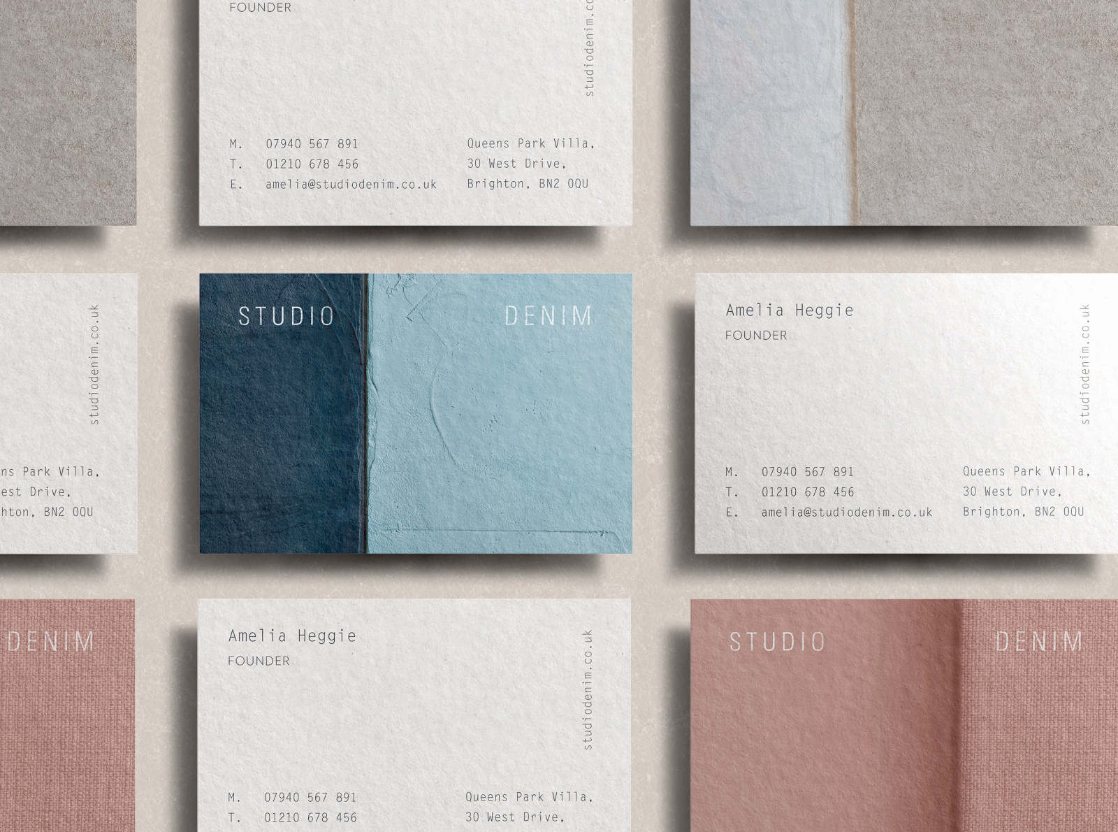 Studio Denim Interiors Business Cards by Fable&Co. on Dribbble