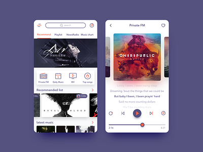 Netease Cloud Muisc Redesign by Alucard on Dribbble
