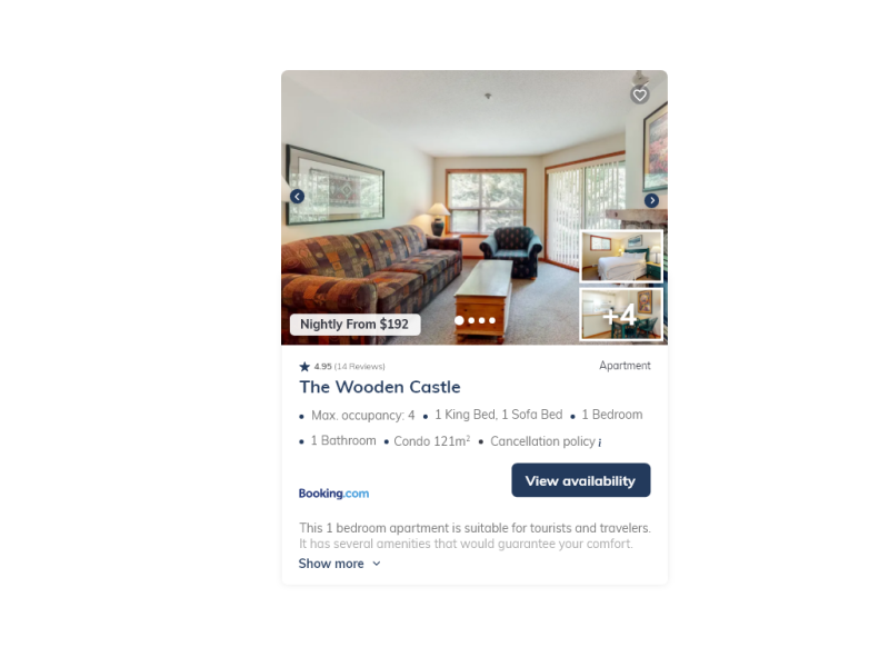 Hotel Booking Card by Paromita Das on Dribbble