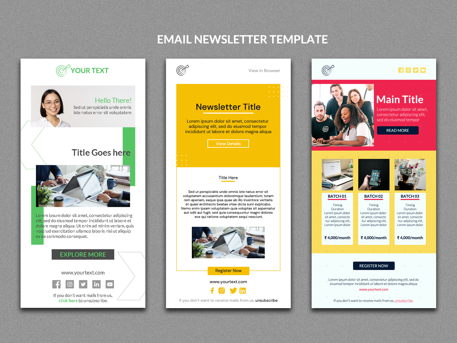 Email Newsletter Template 05 by Zeiore Studio on Dribbble
