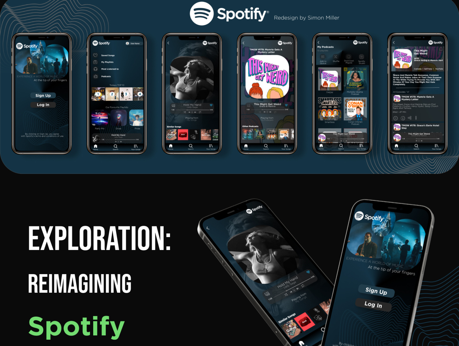 An Exploration: Reimagining Spotify by Simon Miller on Dribbble