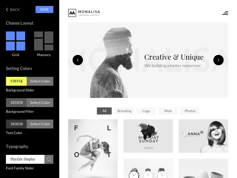 Page Builder Setting - UI Concept by Loc Au on Dribbble