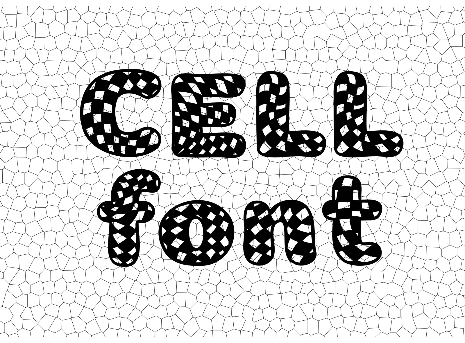 cell font by Ekaterina Elkina on Dribbble