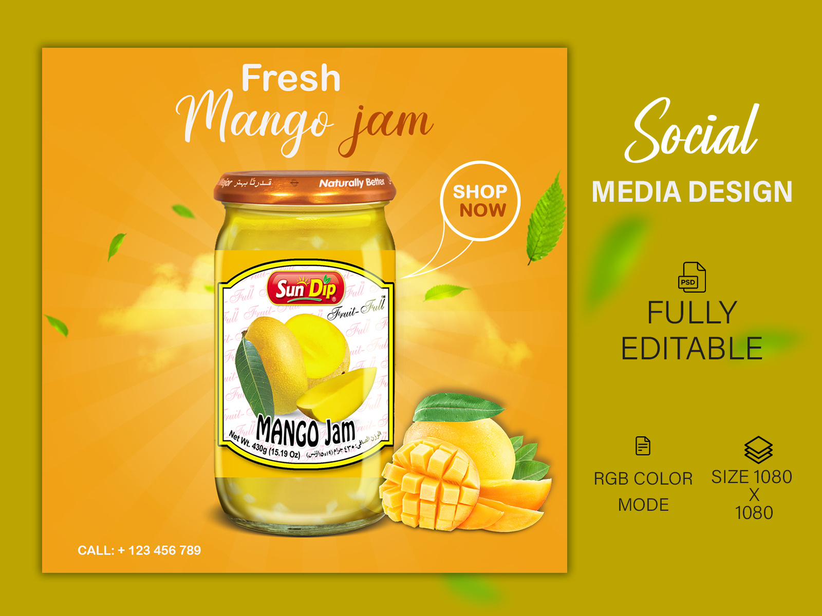 Mango Jam Banner | Social Media Post Design by Kamrul Hasan Sawon on ...