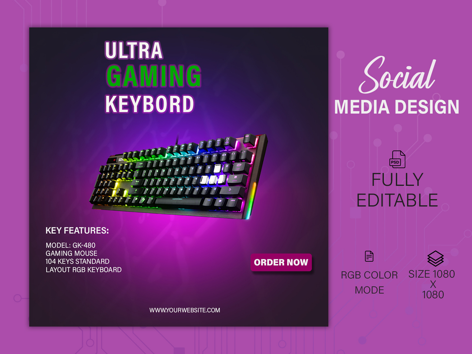Gaming Keybord Banner | Social Media Post Design by Kamrul Hasan Sawon ...