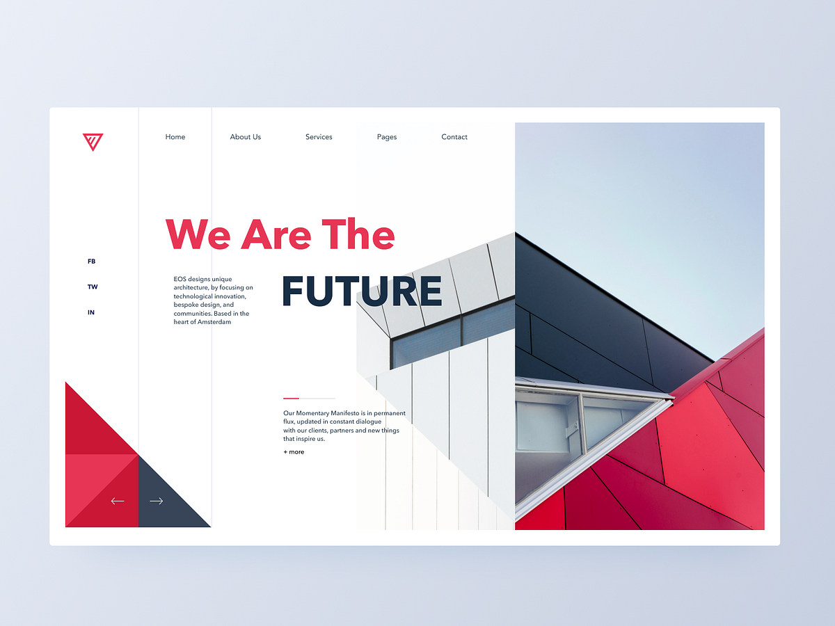 Architecture header concept by Omer Erdogan on Dribbble