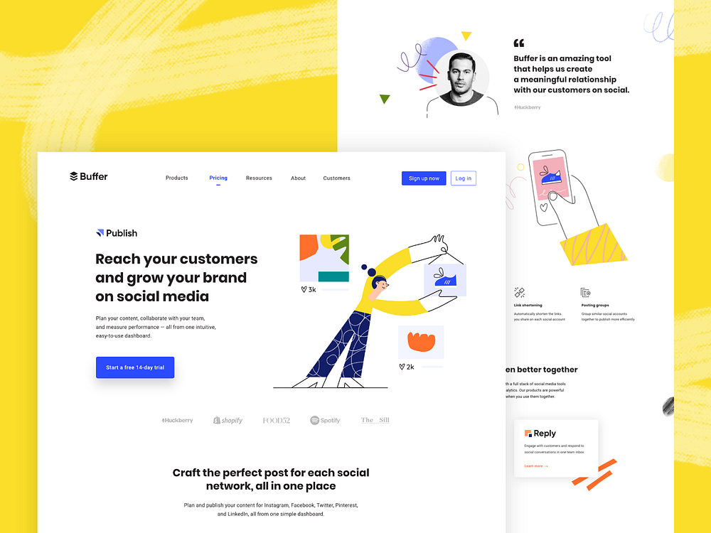 Buffer New Brand Identity by Julia Jaskólska for Buffer on Dribbble