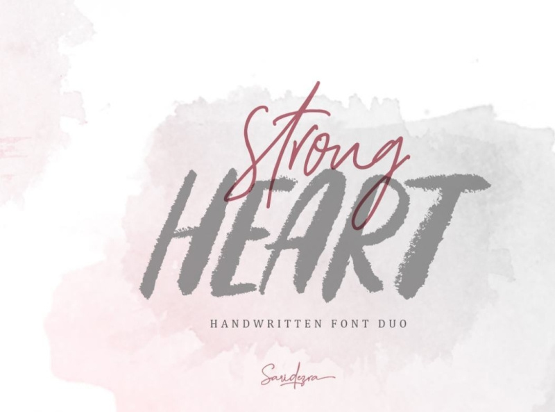 Strong Heart - Font Duo by Deeezy on Dribbble