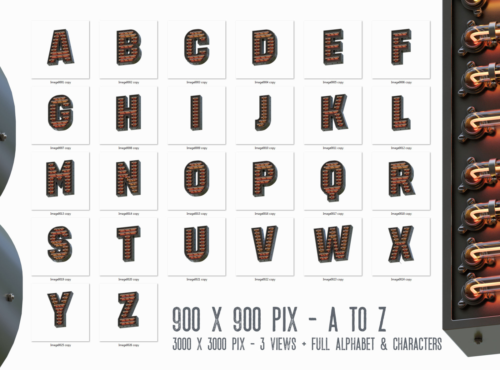 Free Marquee 3D Light Lettering by Deeezy on Dribbble